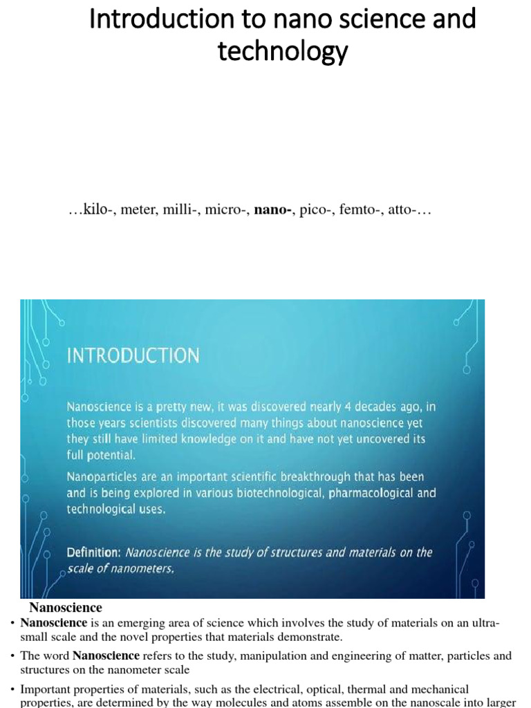 Lecture Note 4 | PDF | Nanotechnology | Nanomaterials