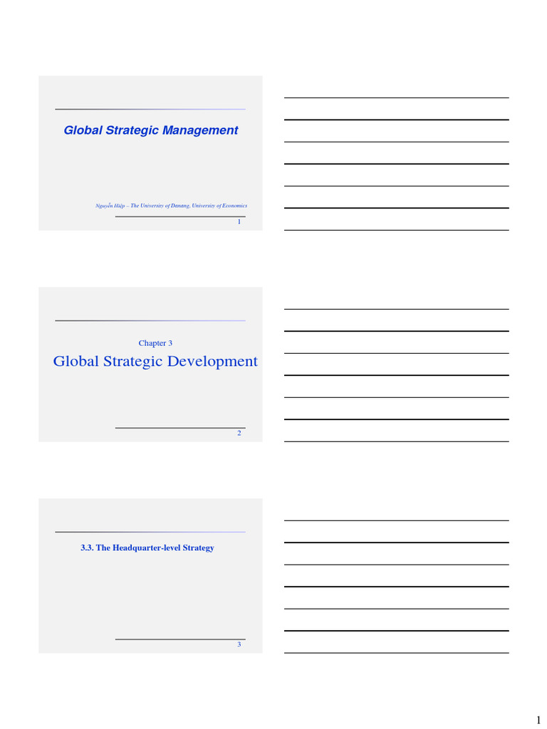 Global Strategic Management Overview | PDF | Strategic Management ...