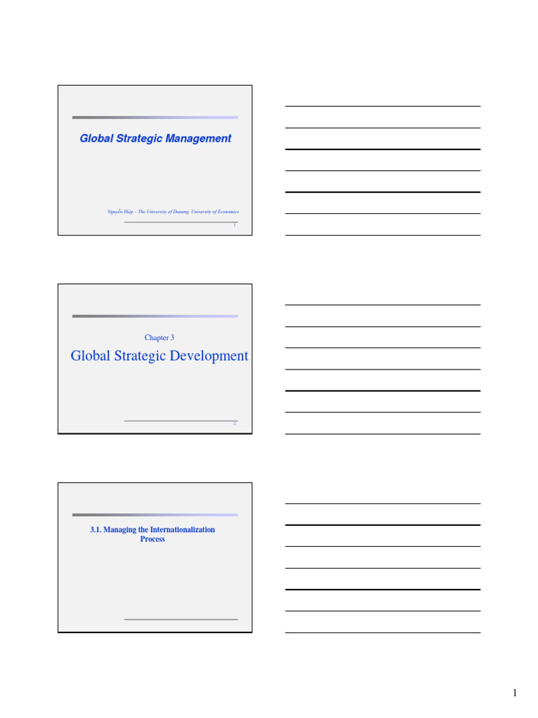 Global Strategic Management - Hiep 2013 - Chapter 3 - Part 1 - Managing ... Global Strategic Management - Hiep 2013 - Chapter 3 - Part 1 - Managing ...