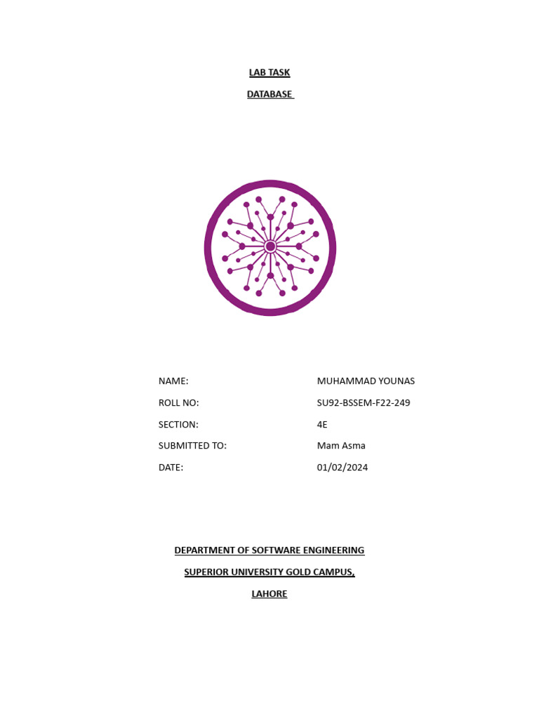 DBS Lab Task 1 | PDF | Table (Database) | Information Technology Management DBS Lab Task 1 | PDF | Table (Database) | Information Technology Management