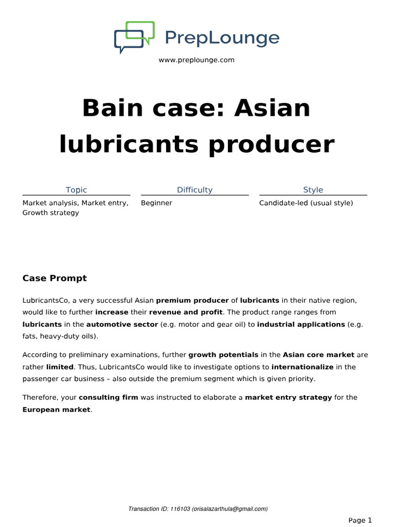 ASEAN Lubricants Market Entry Strategy | PDF | Marketing | Brand
