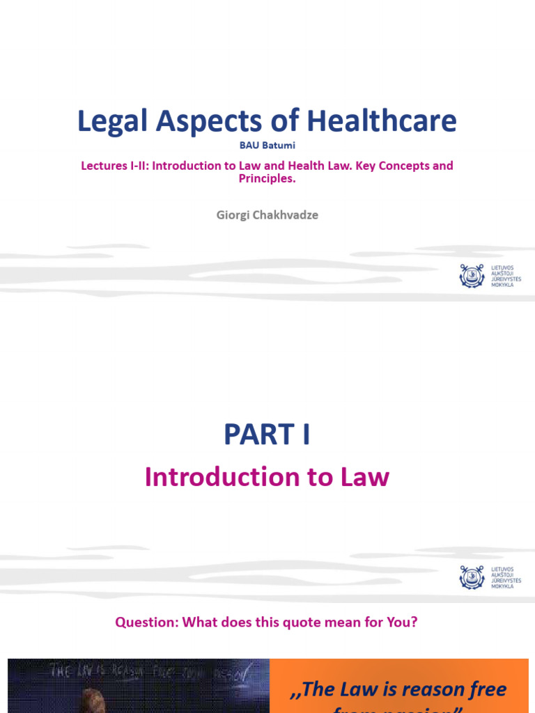 Health Law - Brief Summary | PDF | Human Rights | Autonomy
