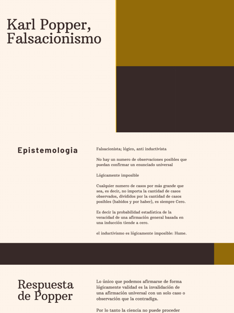 Karl Popper, Falsacionismo - Presentación | PDF