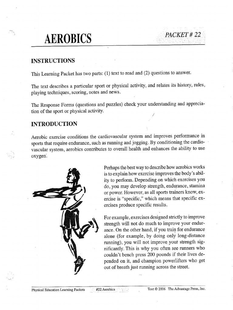 Physical Education Learning Packets Aerobics | PDF