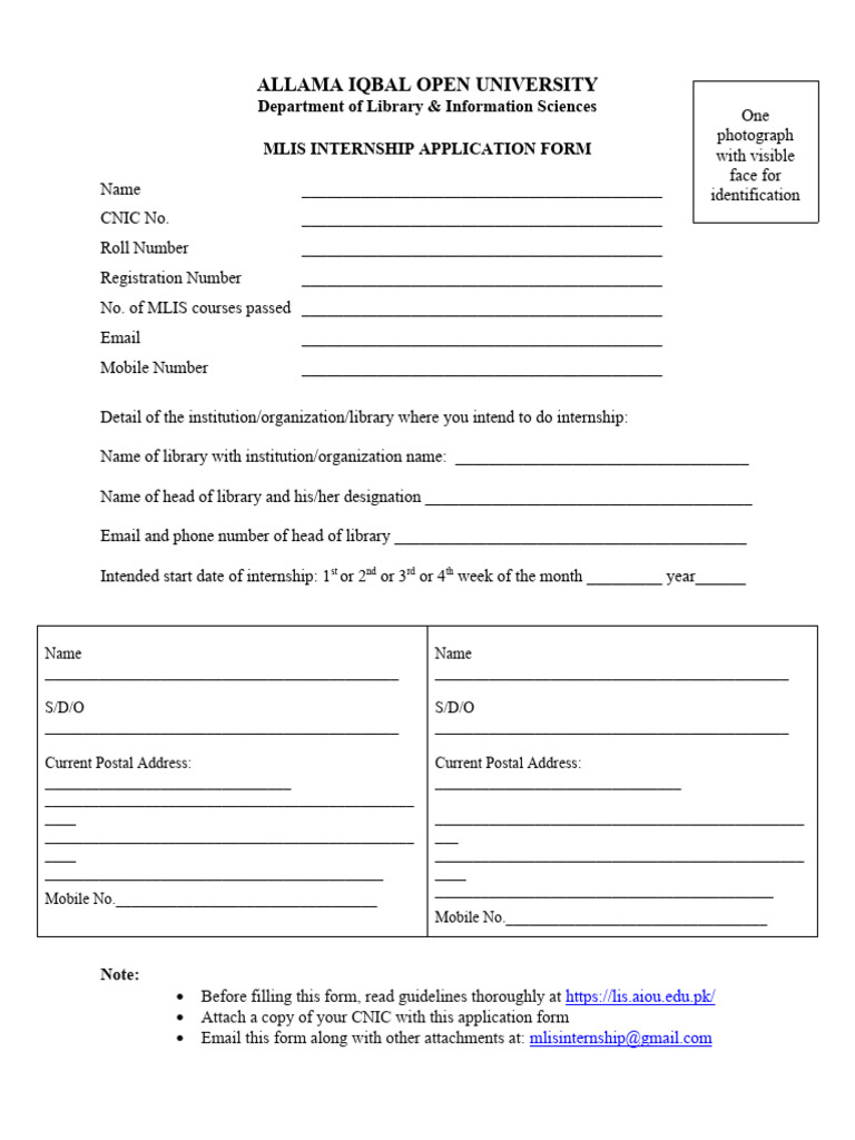 MLIS Internship Form New | PDF MLIS Internship Form New | PDF