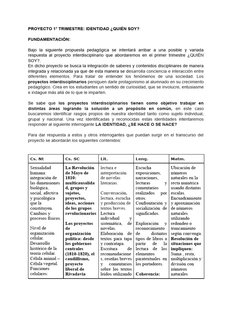 Proyecto 1 - Identidad | PDF | Adn | Asunto (gramática)