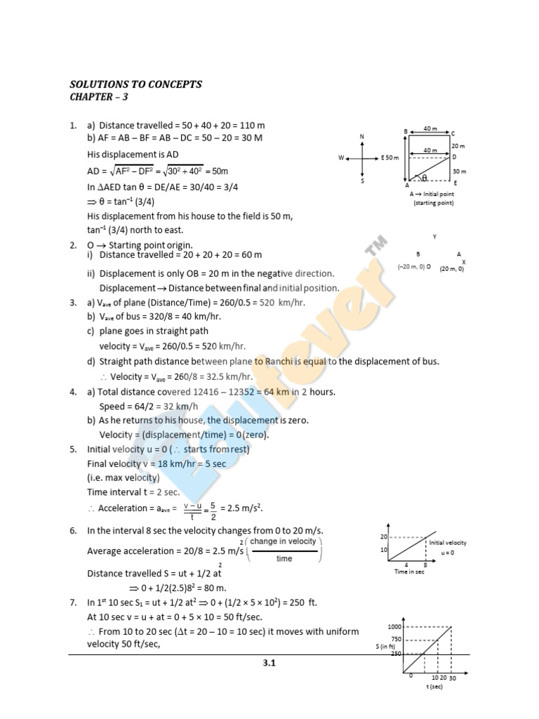 03.SOLUTIONS+TO+CONCEPTS | PDF | Acceleration | Speed