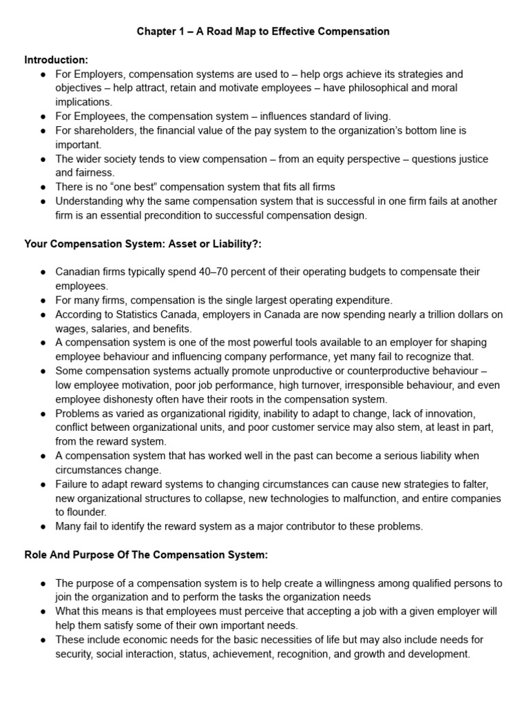 Effective Compensation Strategies Explained | PDF | Motivation ...
