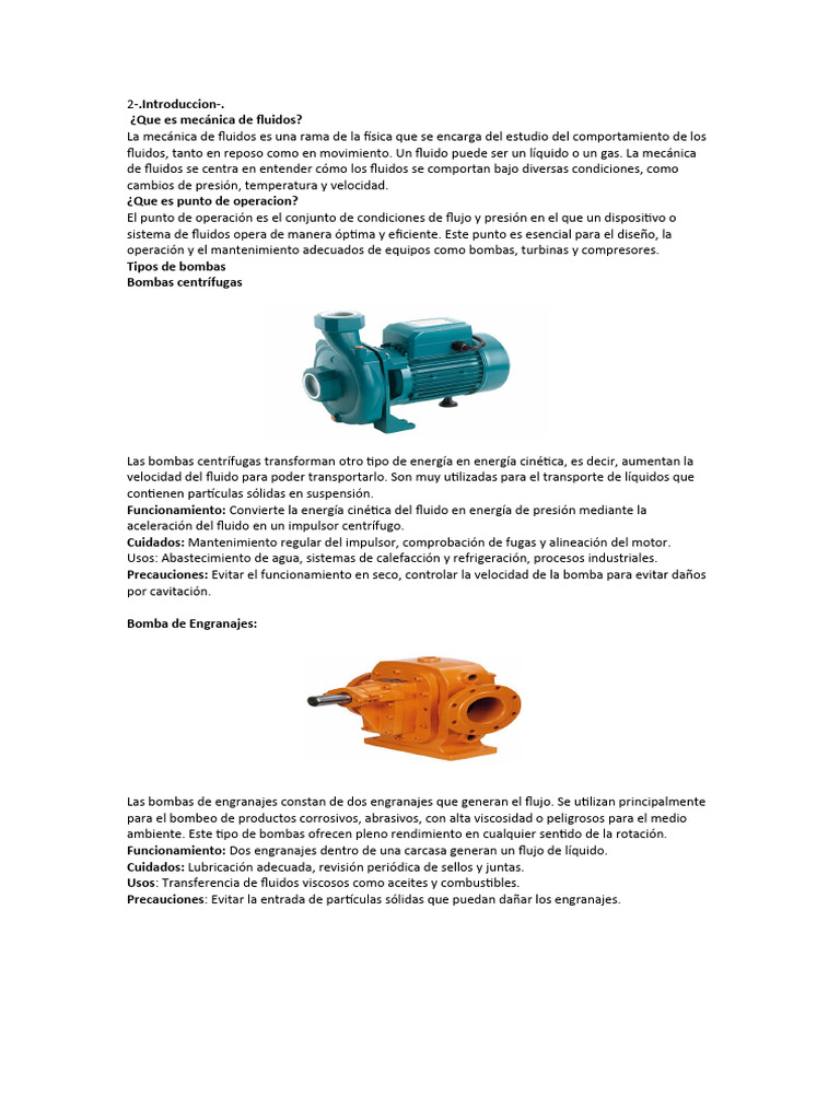 Tipos de Bombas | PDF | Bomba | Líquidos