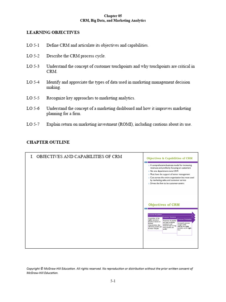 Marshall MarketingMgmn 3e Chap005 IM | PDF | Customer Relationship Management | Analytics