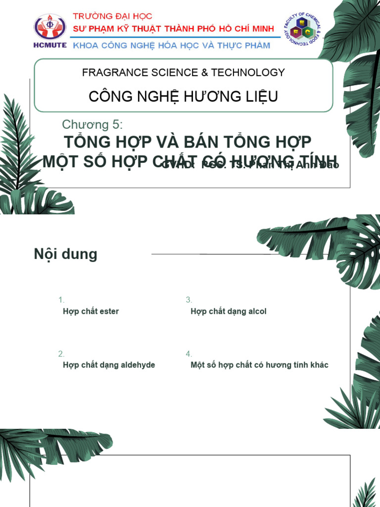 Chương 4. T NG H P Và Bán T NG H P HC Có Hương Tính | PDF