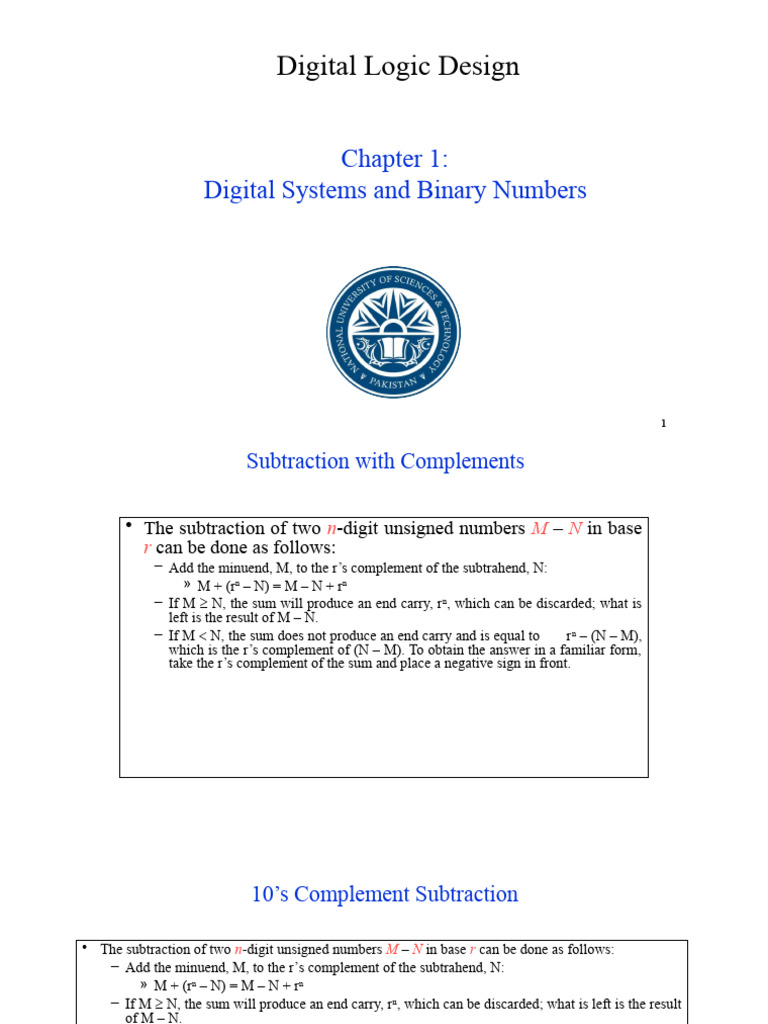 EE221 Lecture 1 - 3 | PDF | Subtraction | Binary Coded Decimal