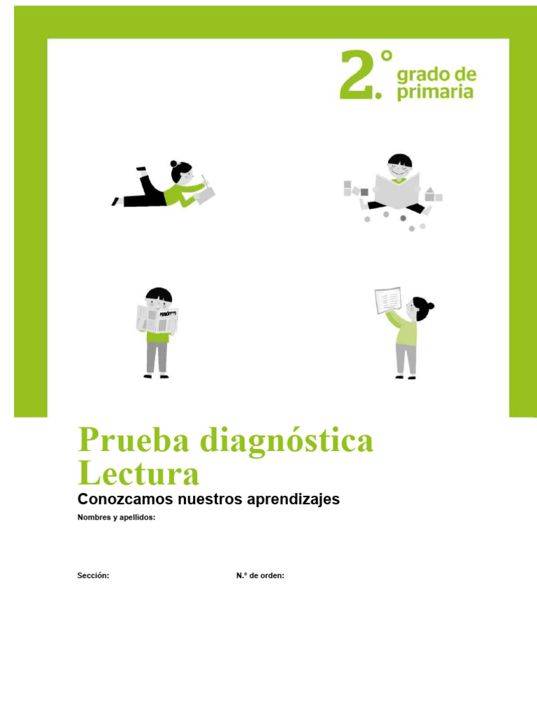 Prueba Diagnóstica de Lectura 2° Primaria | PDF