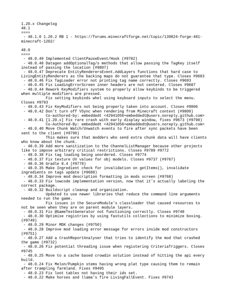 Changelog | PDF | Computer Architecture | Computing