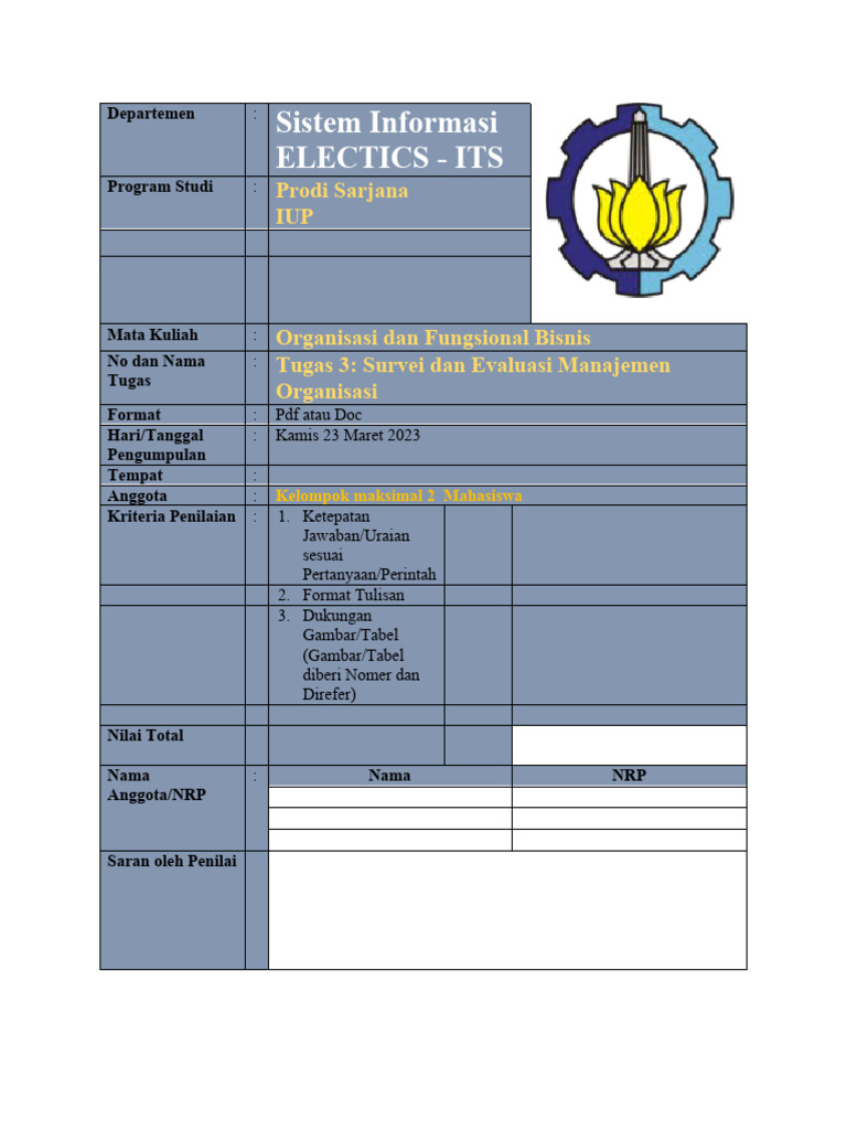 OFB Tugas 3 Evaluasi Dan Ususlan Untuk Organisasi Dan Manejemen | PDF | Strategic Management ...