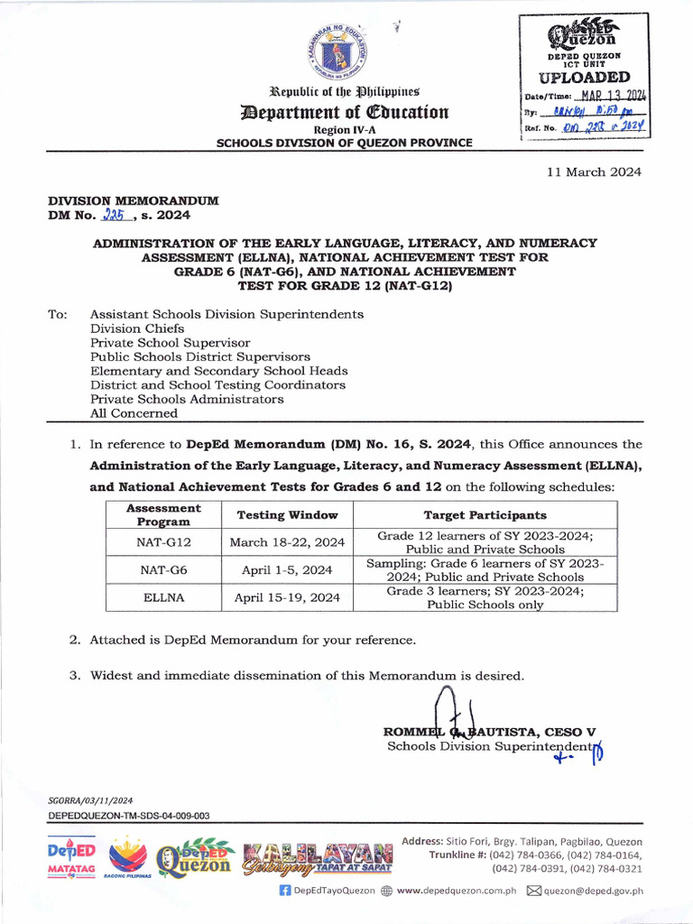 DM 225, S. 2024 - Administration of Ellnat | PDF