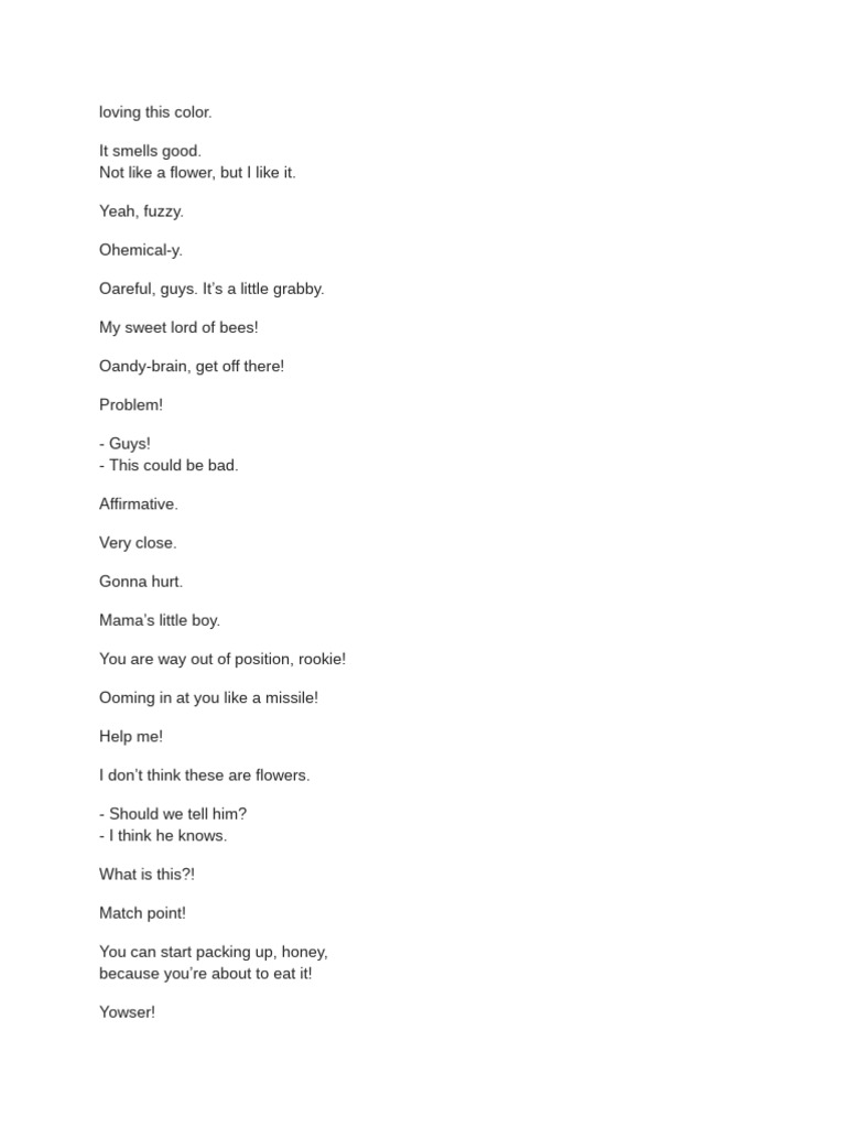 Bee Movie | PDF | Language Arts & Discipline | Home & Garden