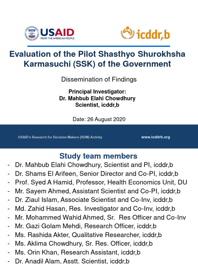 Evaluation-of-pilot-SSK-program-PPT | PDF | Health Care | Patient