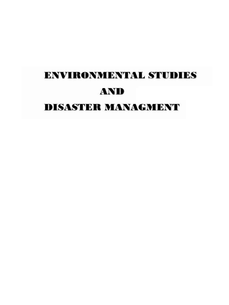 Environmental and Disaster Management | PDF | Greenhouse Effect ...