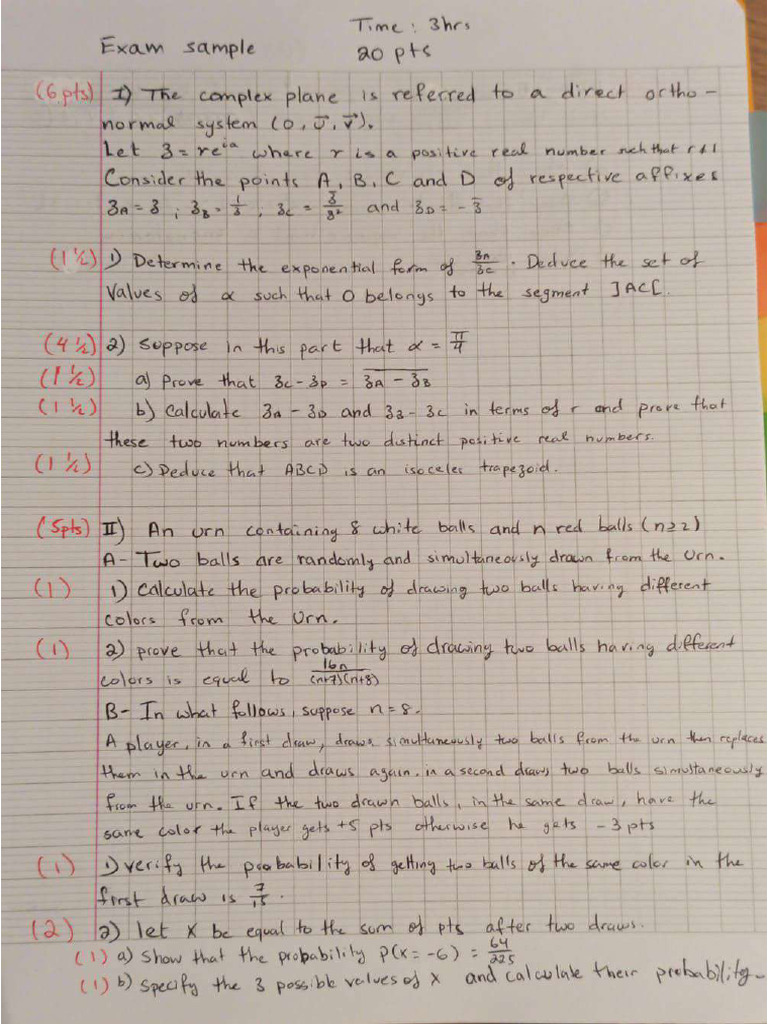 Exam Sample 1-1 | PDF