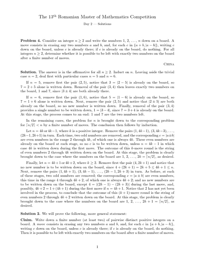 RMM2021 Day2 English - Solutions | PDF | Polynomial | Abstract Algebra
