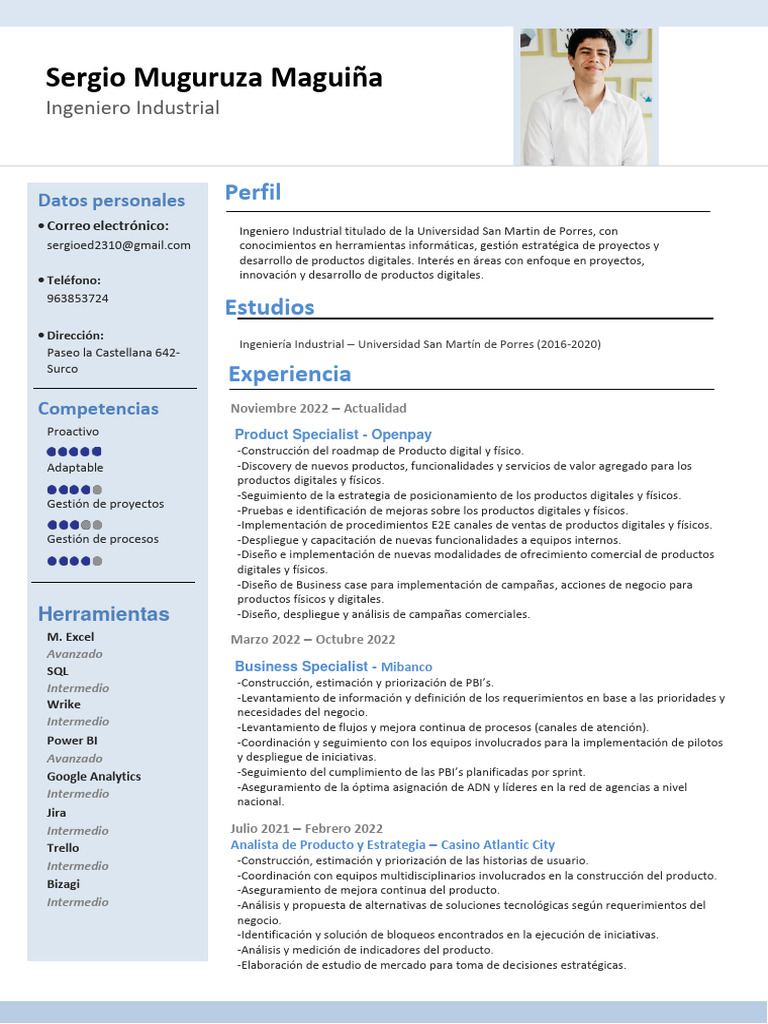 CV - Sergio Muguruza | PDF