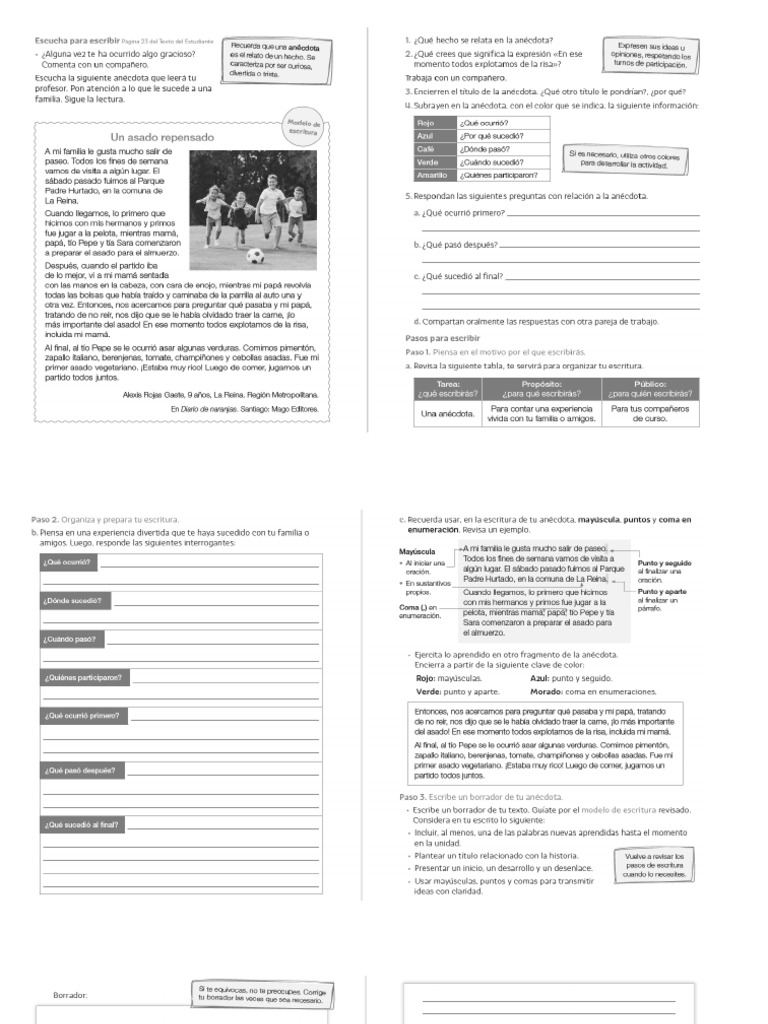 Guia Texto Anecdota | PDF