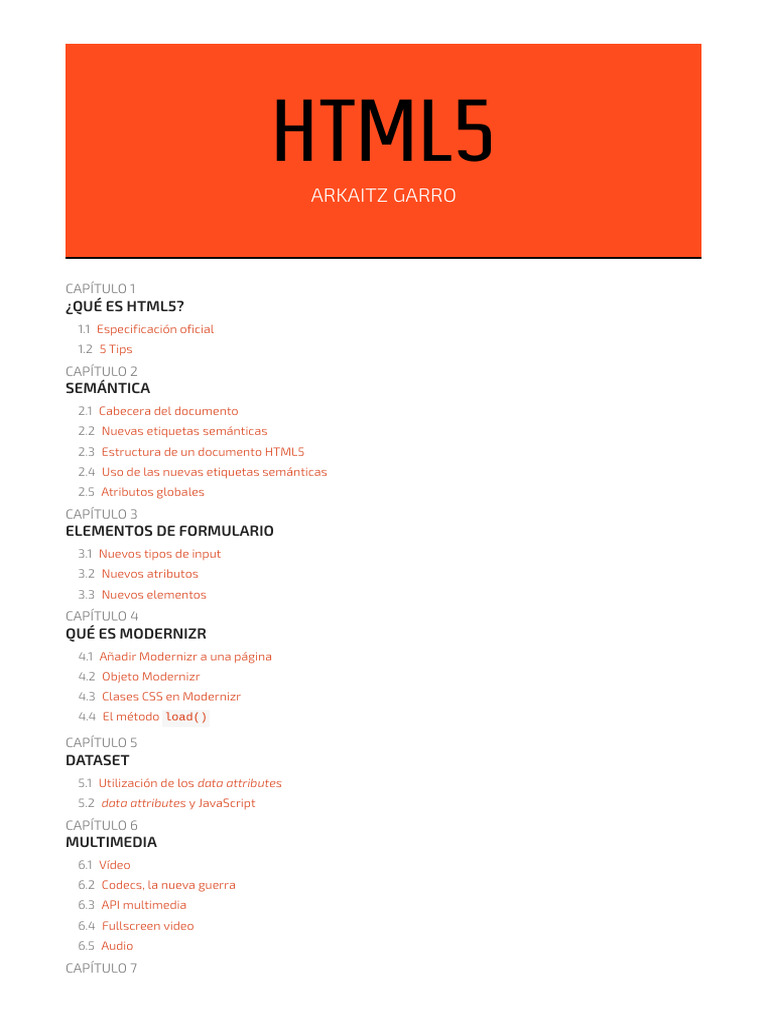 HTML5 | Descargar gratis PDF | Informática | Tecnología digital