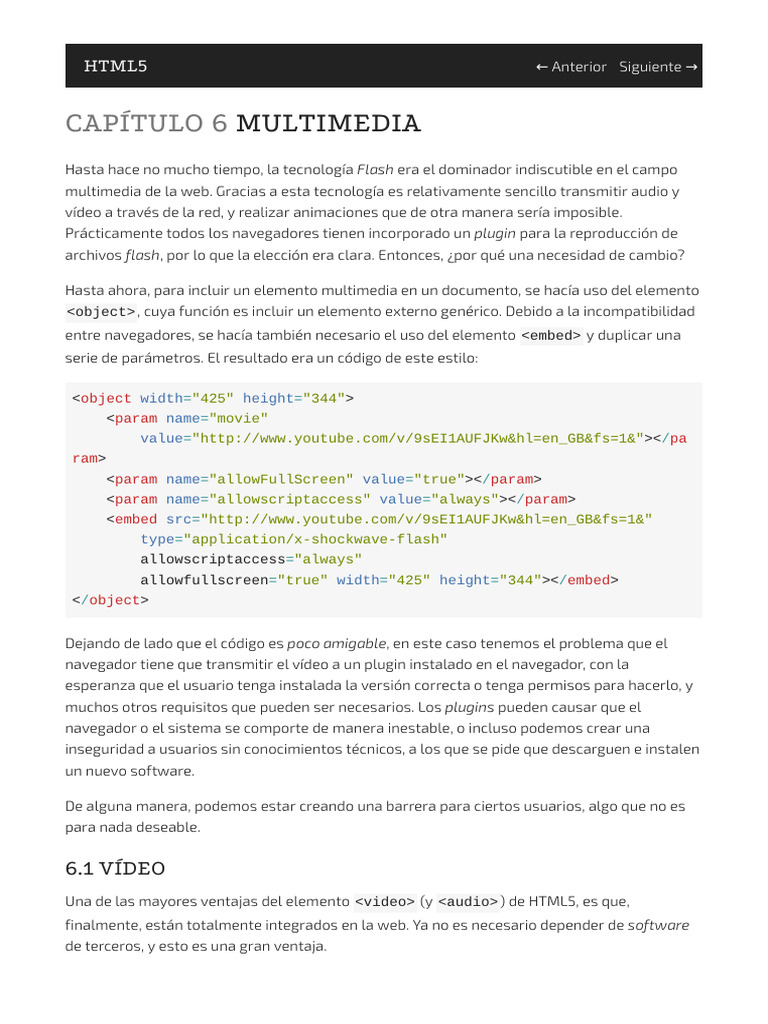 Multimedia HTML5 | Descargar gratis PDF | Adobe Flash | Códec