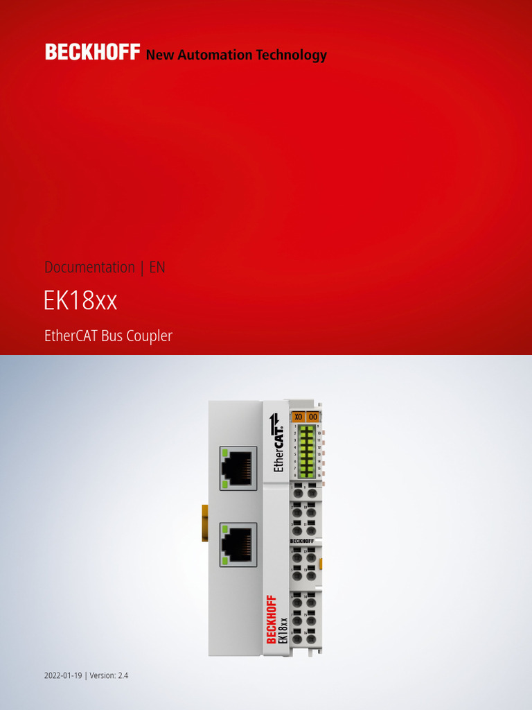 EK18xx Ethercat Bus Coupler | Download Free PDF | Booting | Computer Engineering