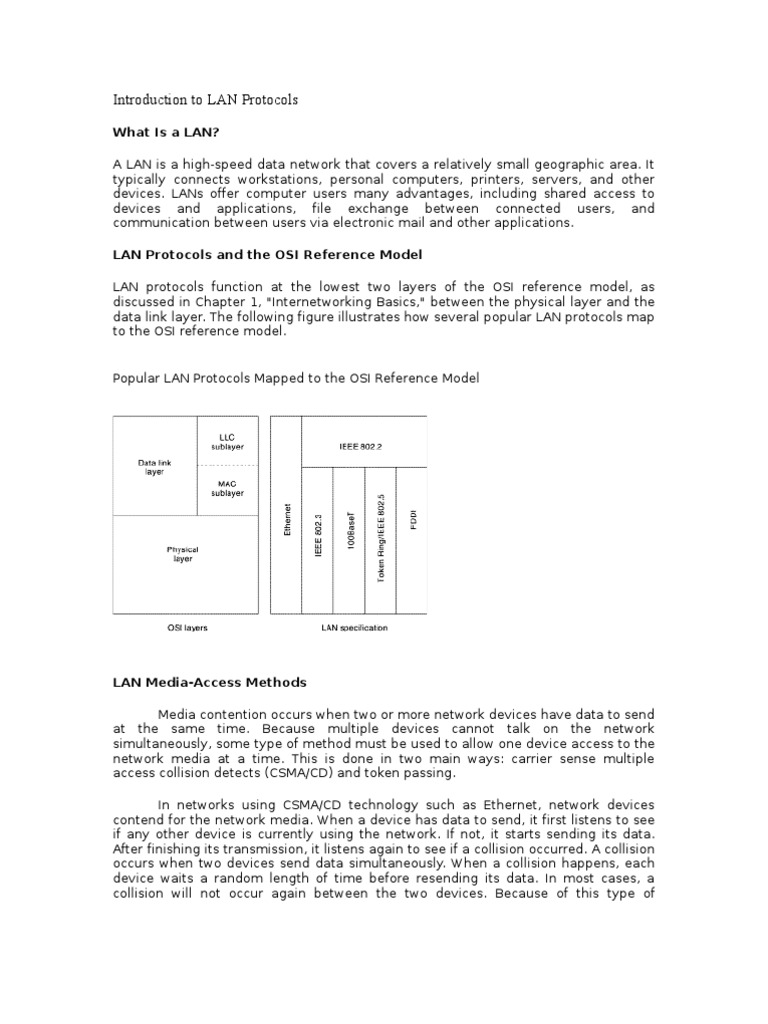 Introduction To LAN Protocols: What Is A LAN? | PDF | Network Topology ...