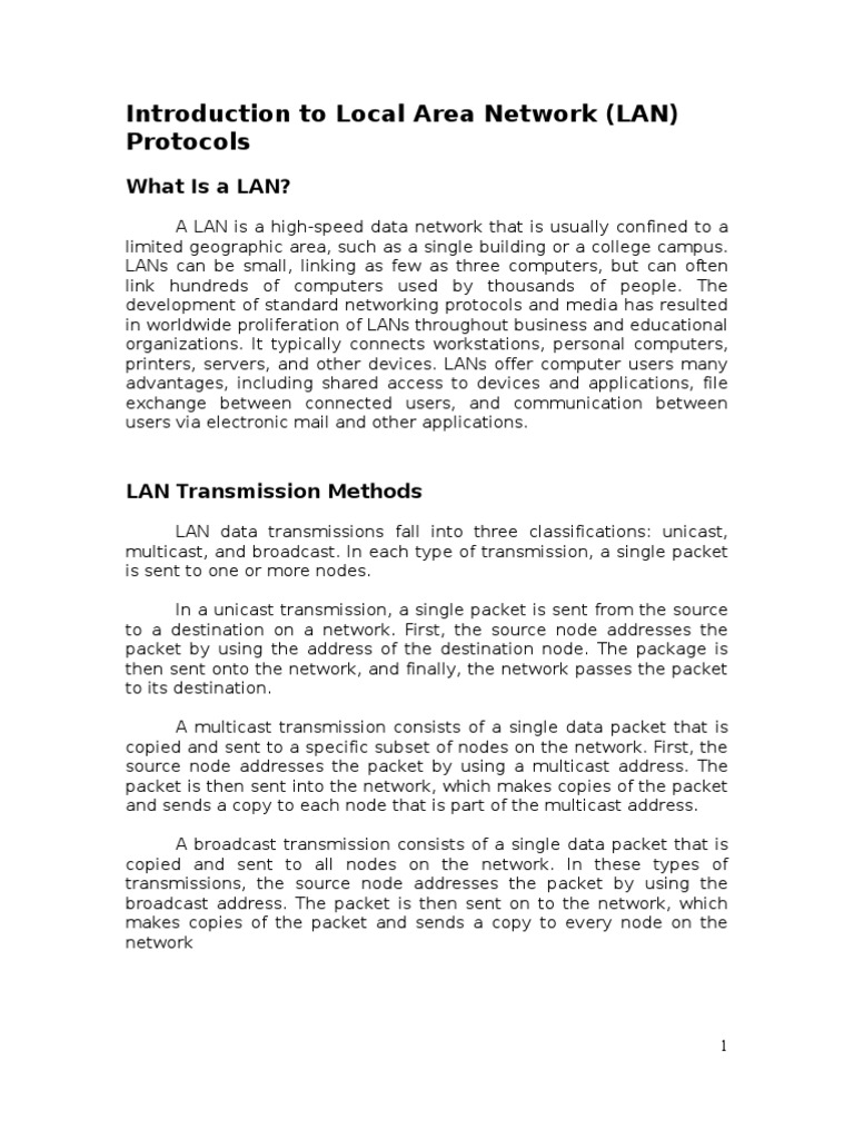Lan Introduction | PDF | Ethernet | Computer Network