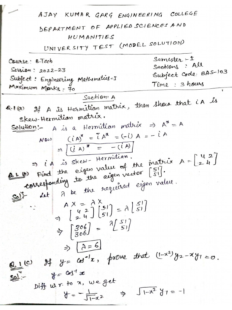 BAS 103 UT SOLUTION | PDF