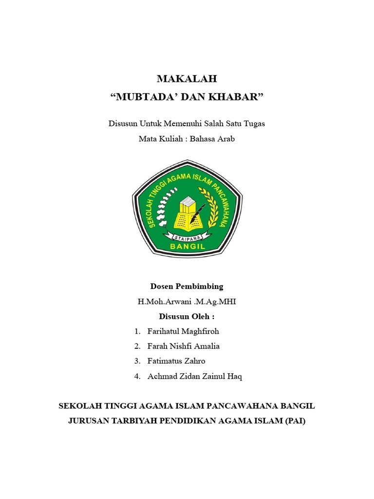 Jenis-Jenis Mubtada' dan Khobar | PDF