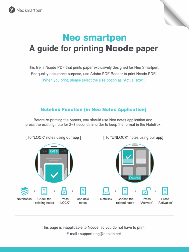 Neosmartpen A4 C Type Grid en | PDF