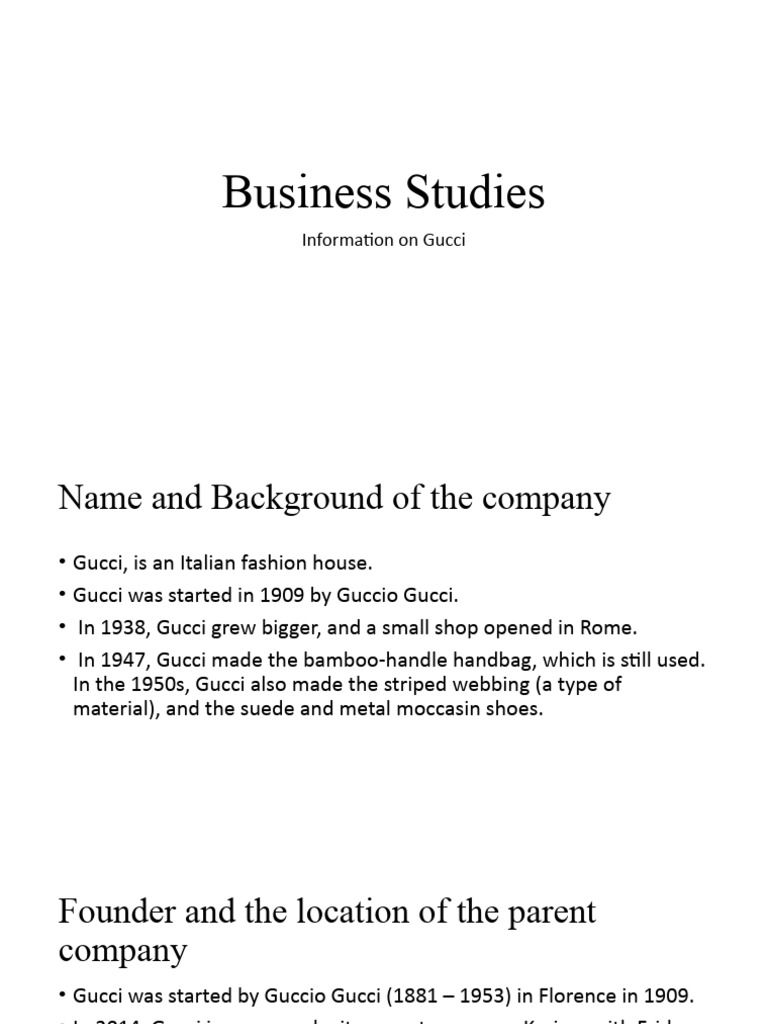 Business Studies Gucci Group Project Pdf