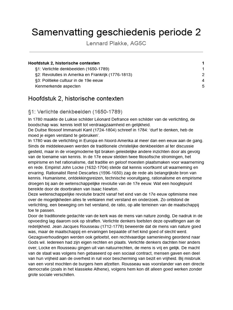 Samenvatting Historische Contexten H2 | PDF
