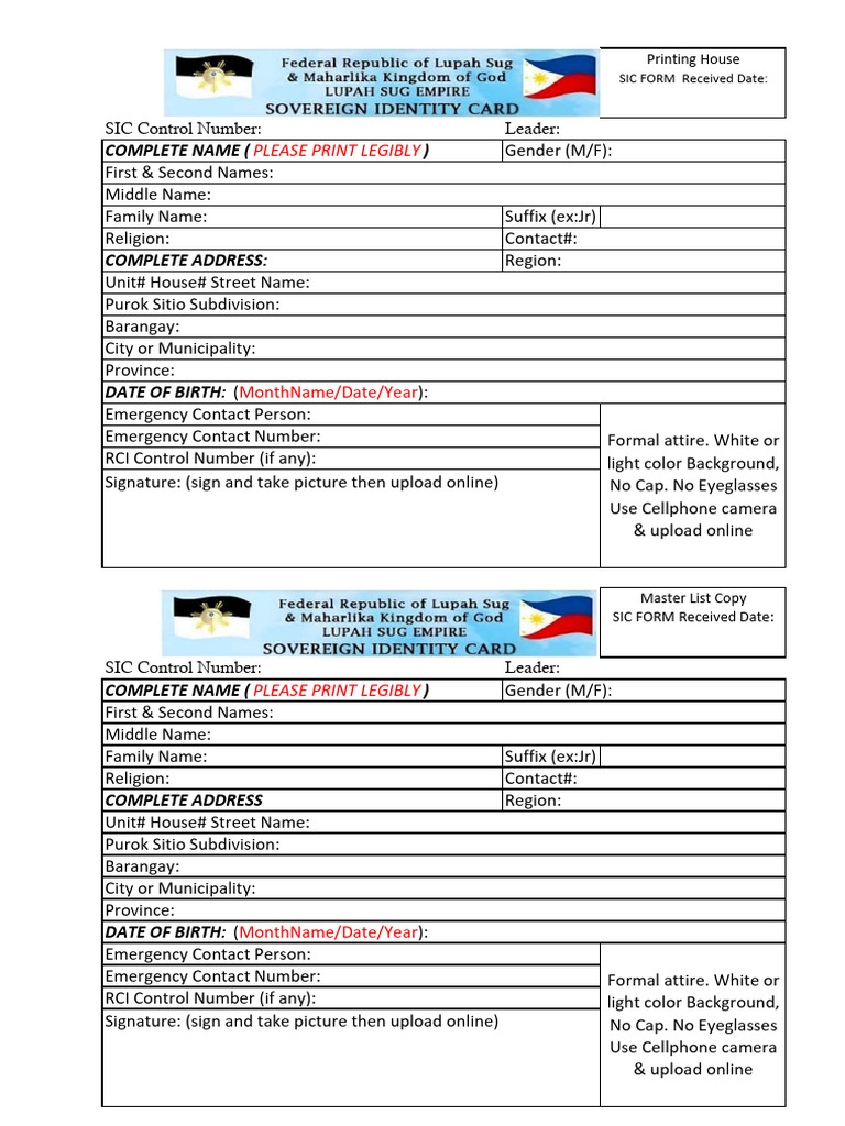 MAPHILINDO2023 SIC Re Validation Form Rev 2.0 | PDF