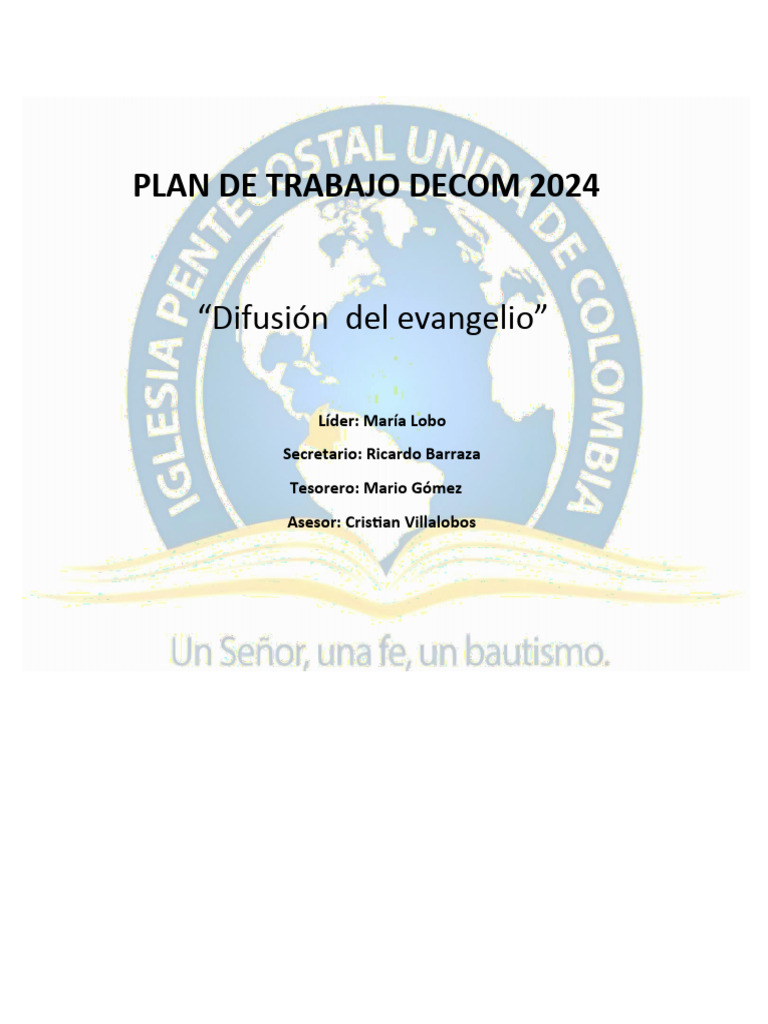 Plan de Trabajo Decom 2024. | PDF