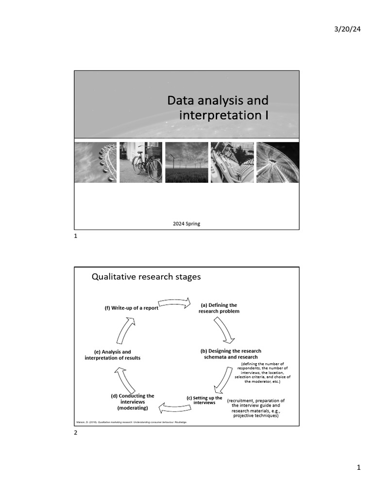 Handout WK5 Data Analysis and Interpretation 2024 | PDF | Qualitative Research | Marketing Research