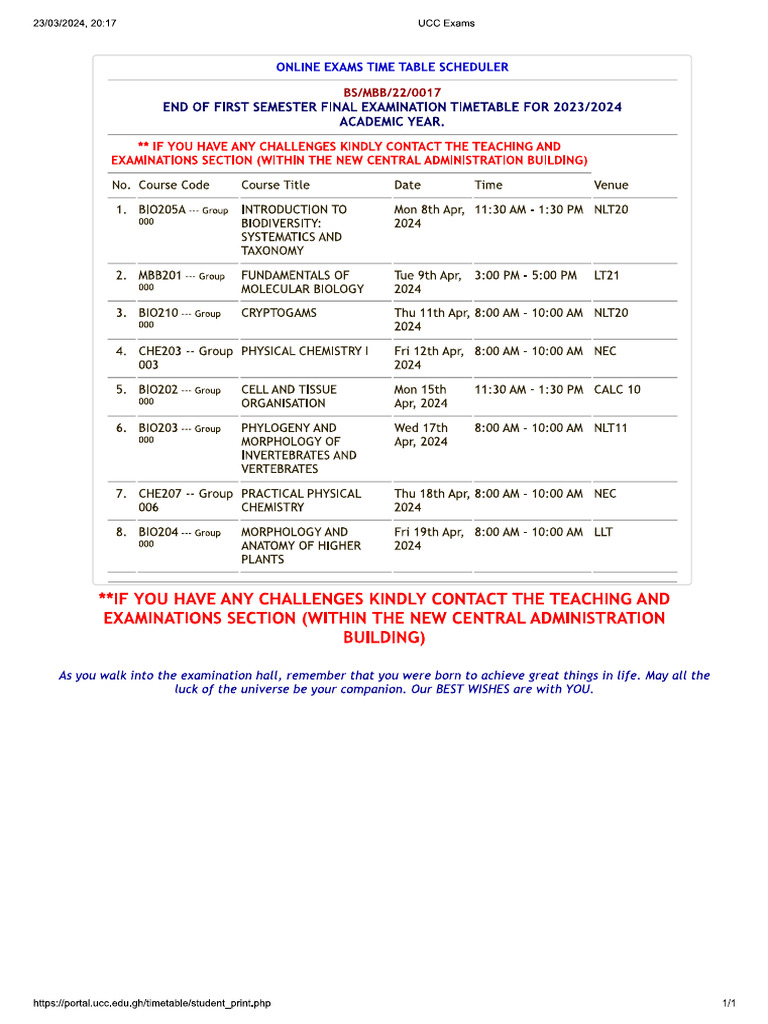 Time Table Pdf 6915