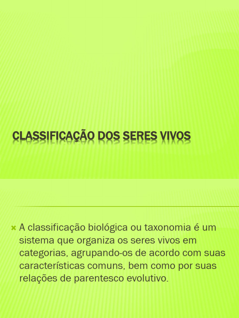 Classificação dos Seres Vivos em Reinos | PDF | Taxonomia (Biologia ...