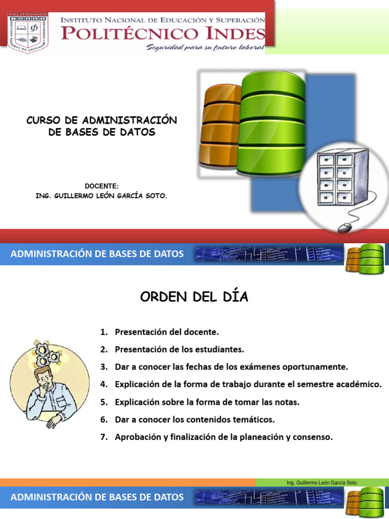 BD1 Leccion1 Introducción A Base de Datos | PDF | Bases de datos | SQL