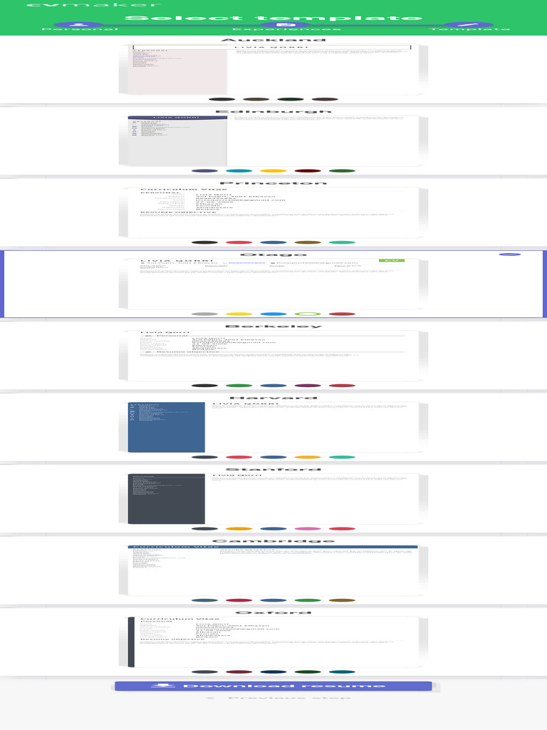Select Template: Auckland | PDF