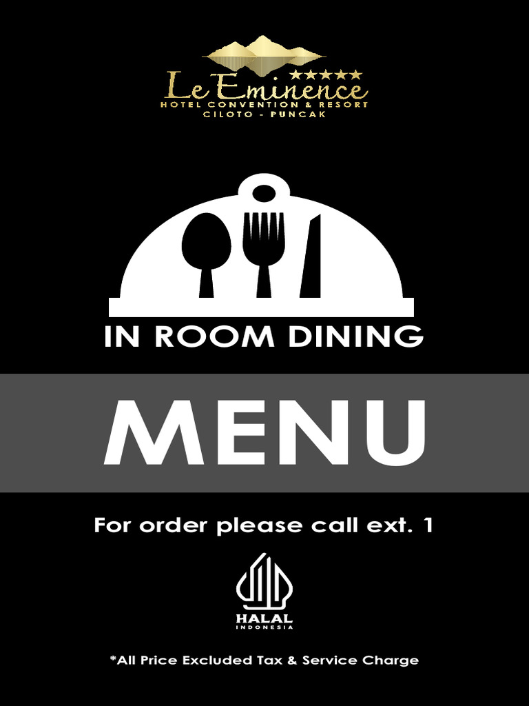 IN ROOM DINING | PDF | Indonesian Cuisine | Asian Cuisine