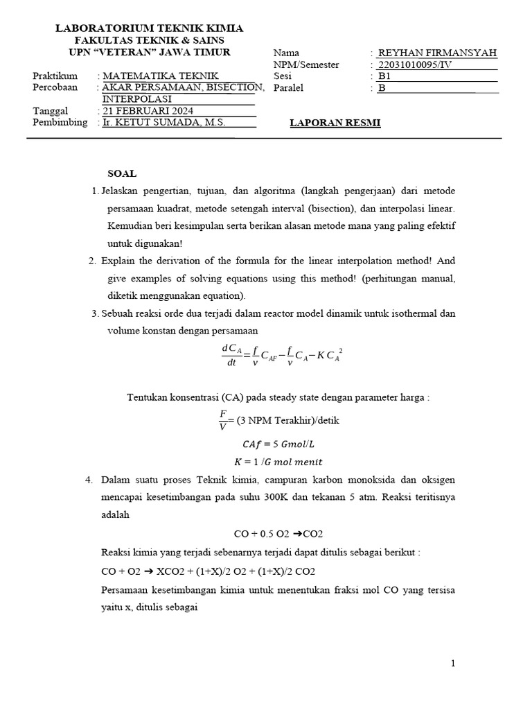 Lapres - B1 - 22031010095 - Reyhan Firmansyah - Modul 1 | PDF | Metode & Bahan Ajar