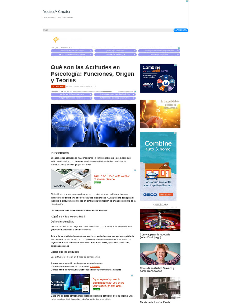 Actitudes en Psicología: Definición y Funciones | PDF | Comportamiento ...