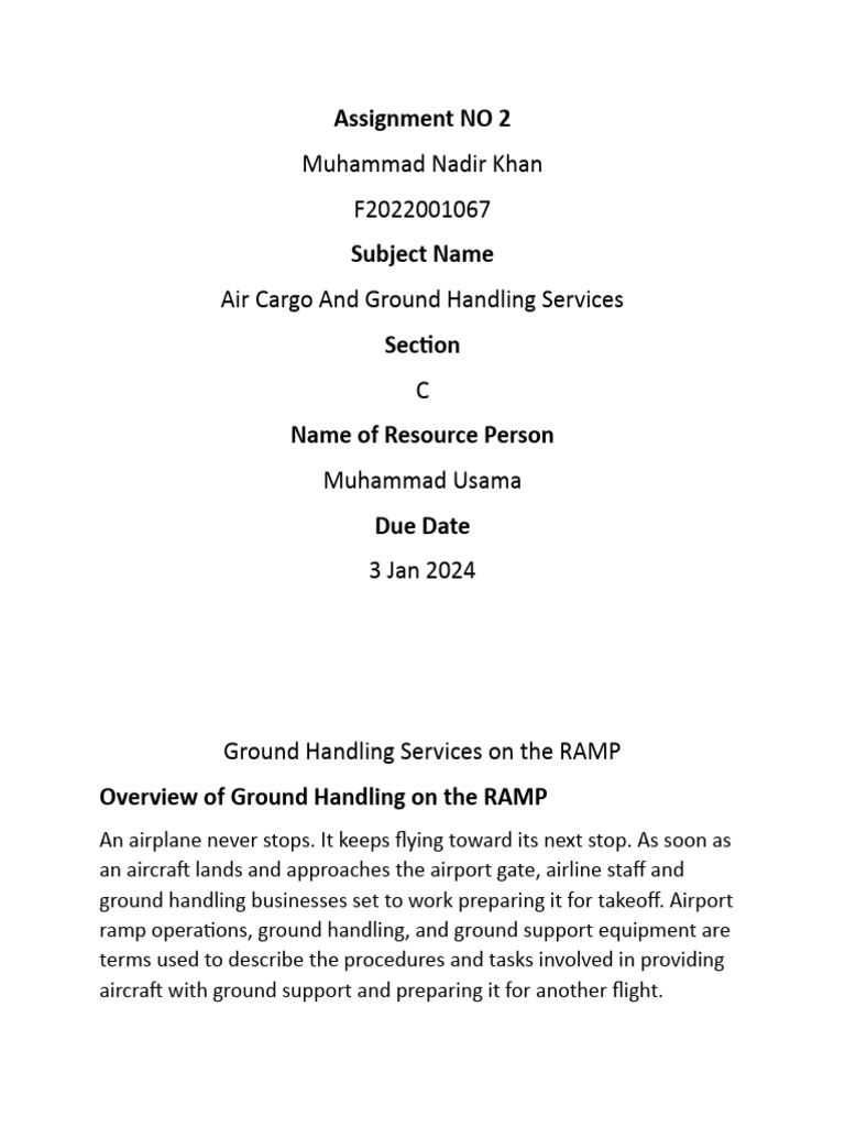 cargo assignment 2 | PDF