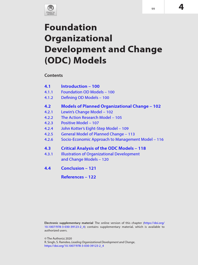Foundation Organizational Development and Change Models Clase 2 | PDF ...