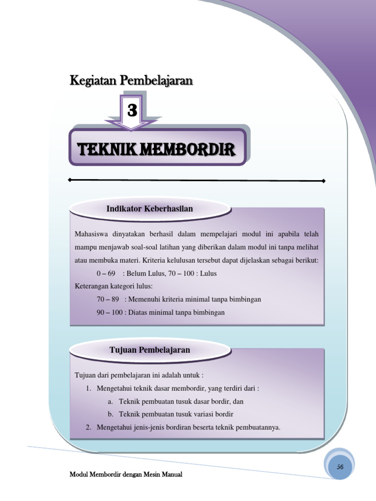 Teknik Dasar Bordir | PDF | Griya & Taman